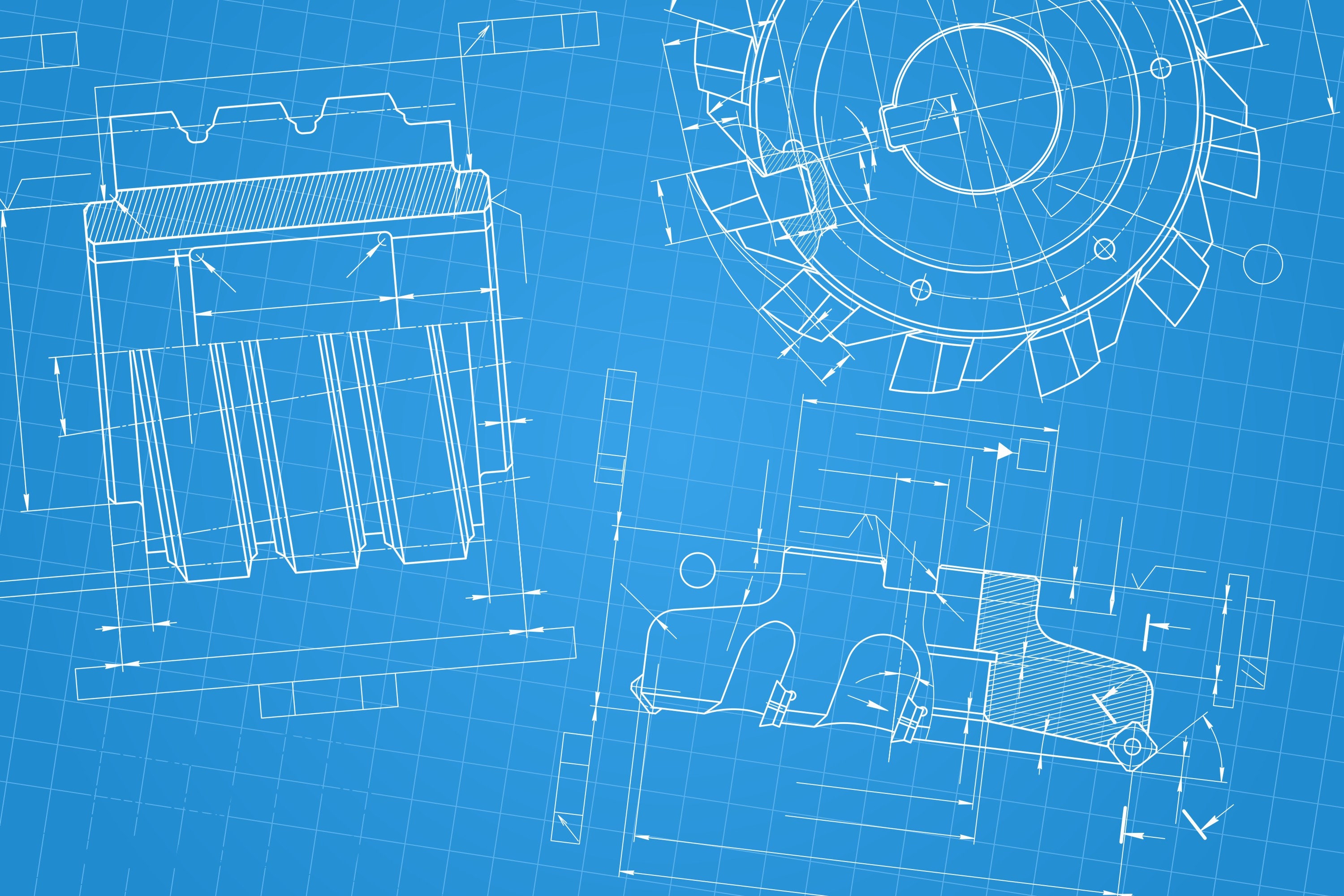 Mechanical Blueprint Drawings SVG Clipart Sheet Bundle - Etsy