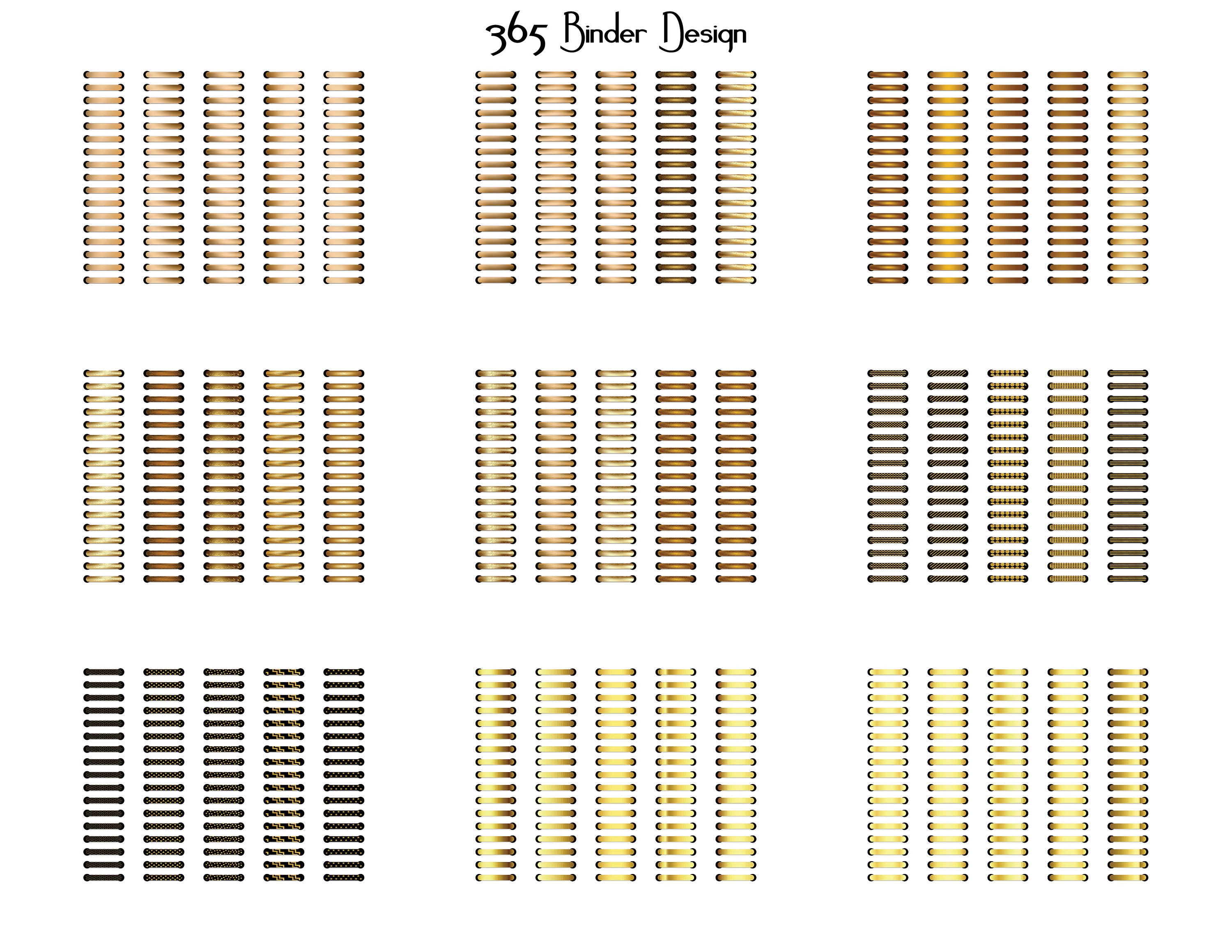 365 Digital Binder Ring Bundle for Planners Gold, Silver, Rose Gold ...