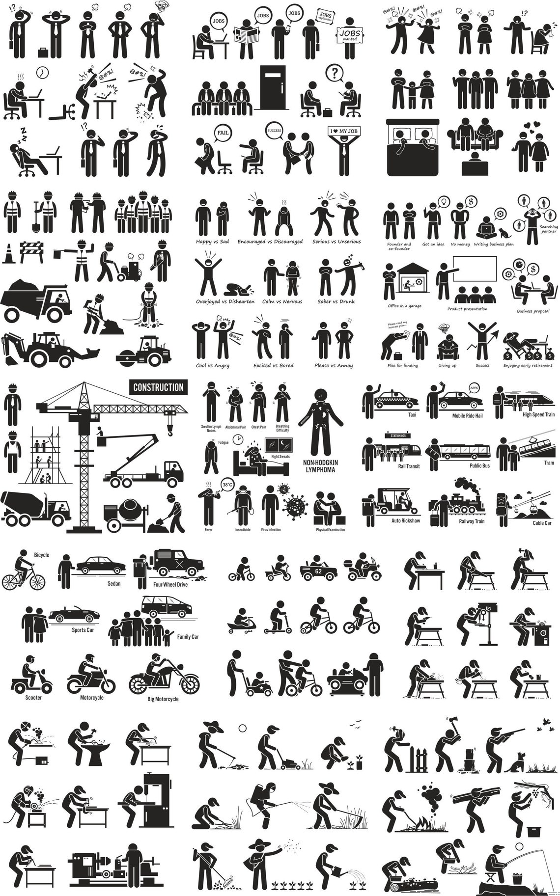 Pictogram SVG Clipart Single Pages Printable Digital Sublimation ...