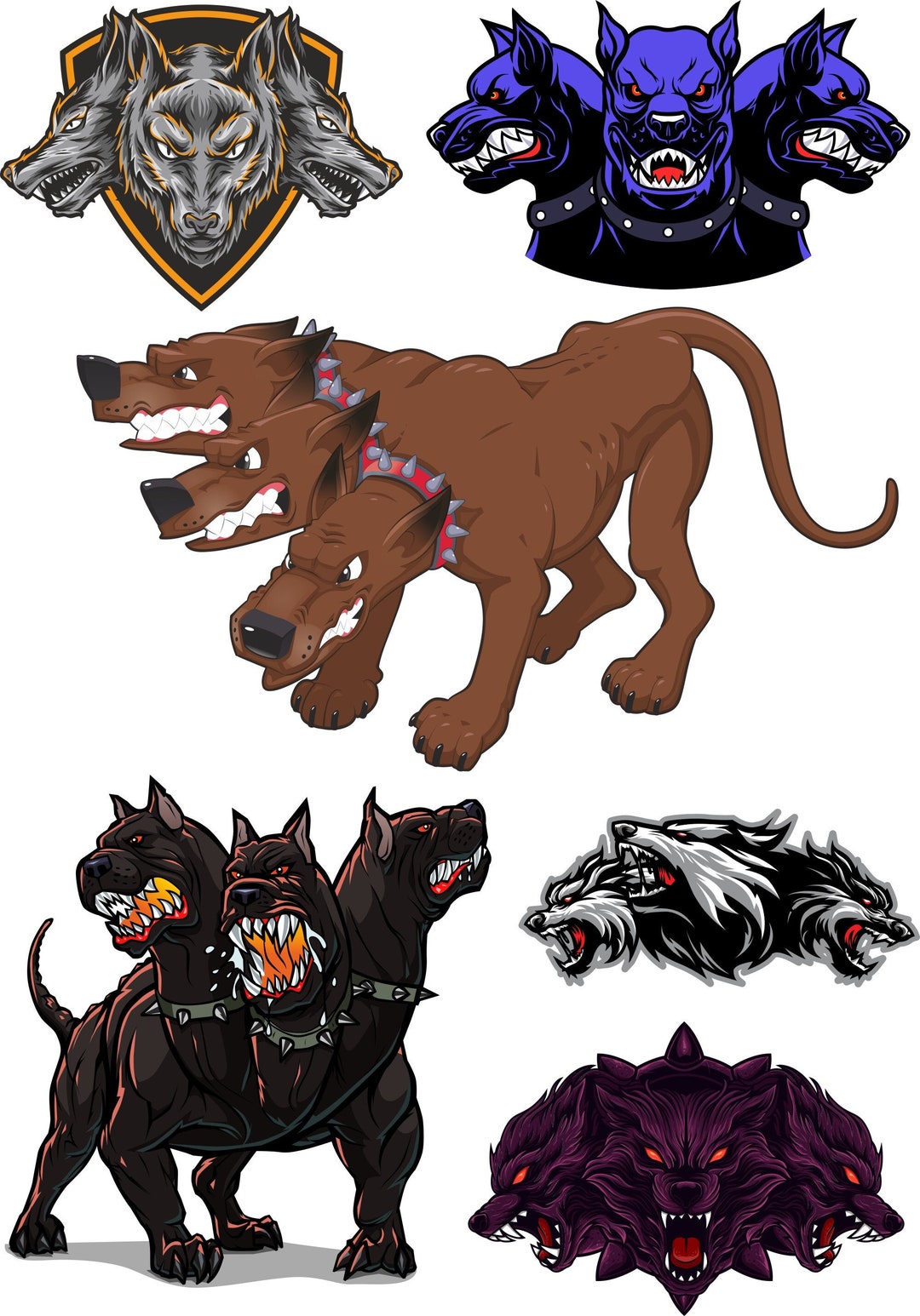 Cerberus SVG Clipart Sheet Bundle Printable Digital - Etsy