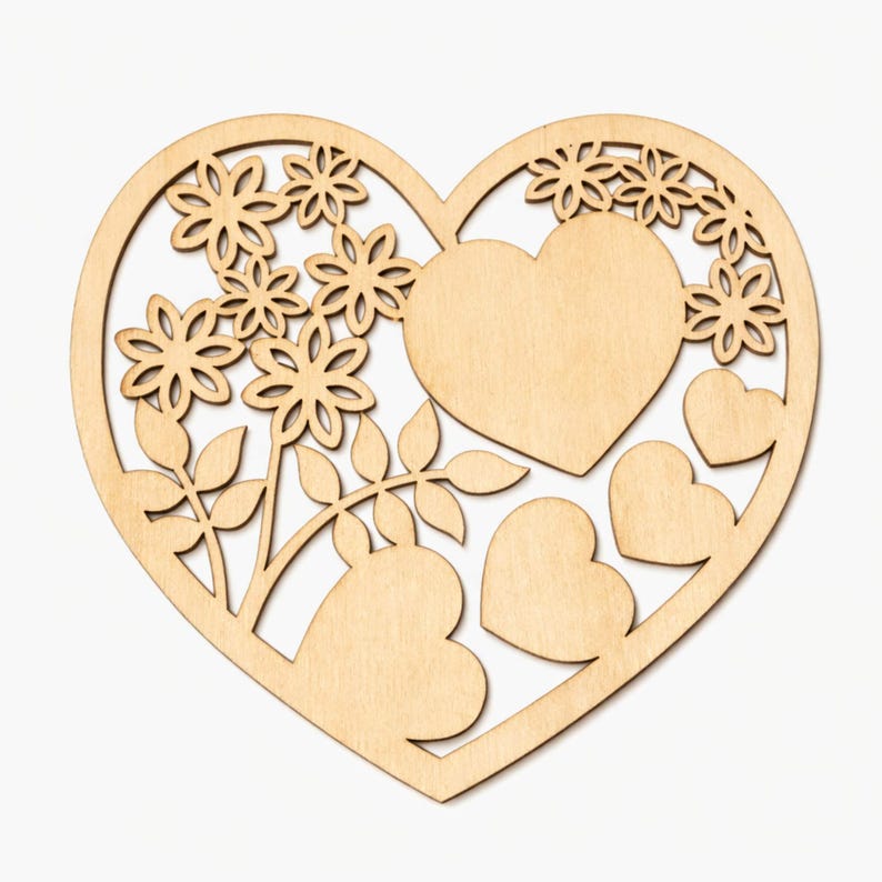 101 Heart Laser Cut Lightburn LBART SVG DXF Bundle | Romantic Heart ...