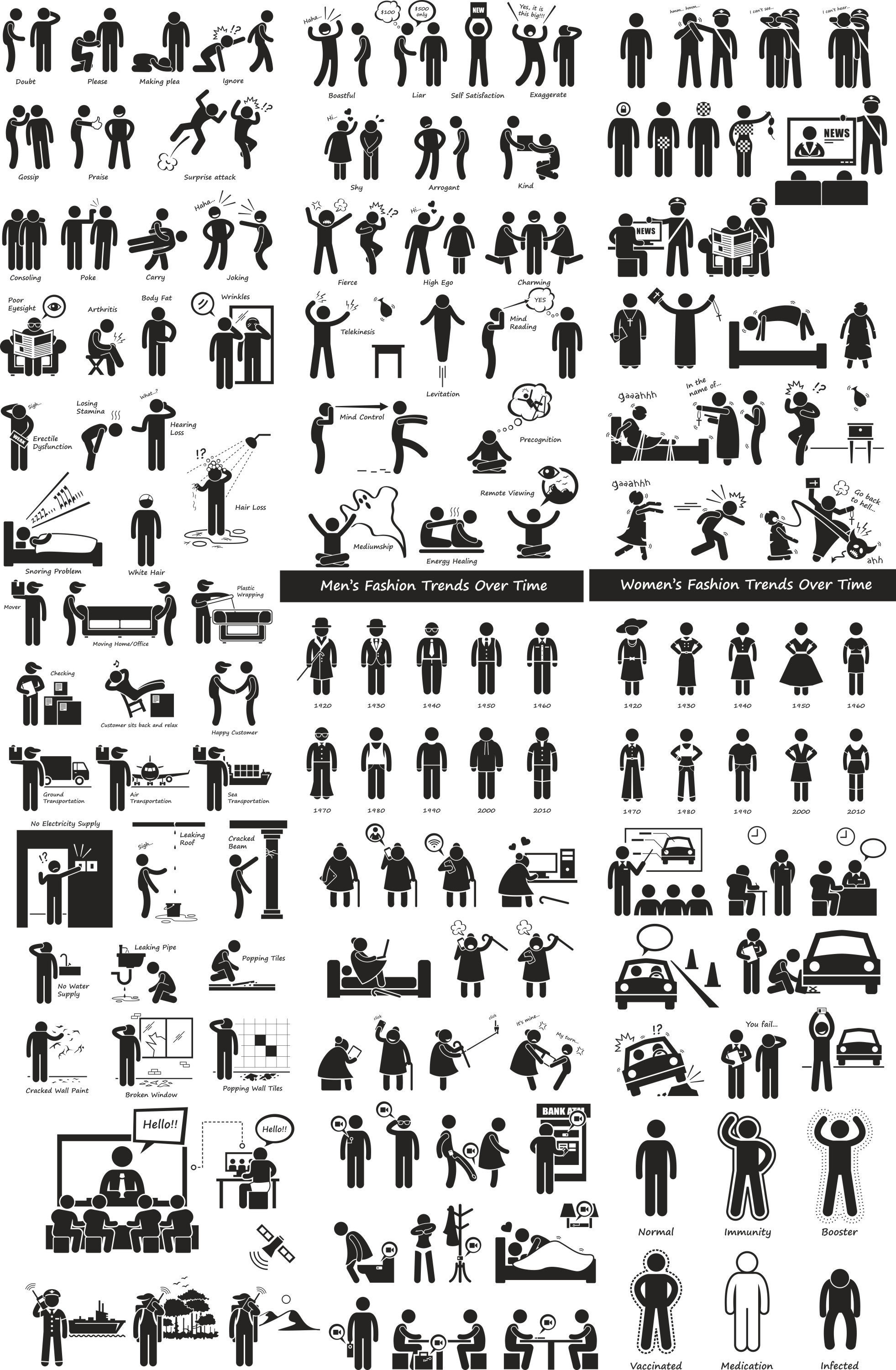 Pictogram SVG Clipart Single Pages Printable Digital Sublimation ...