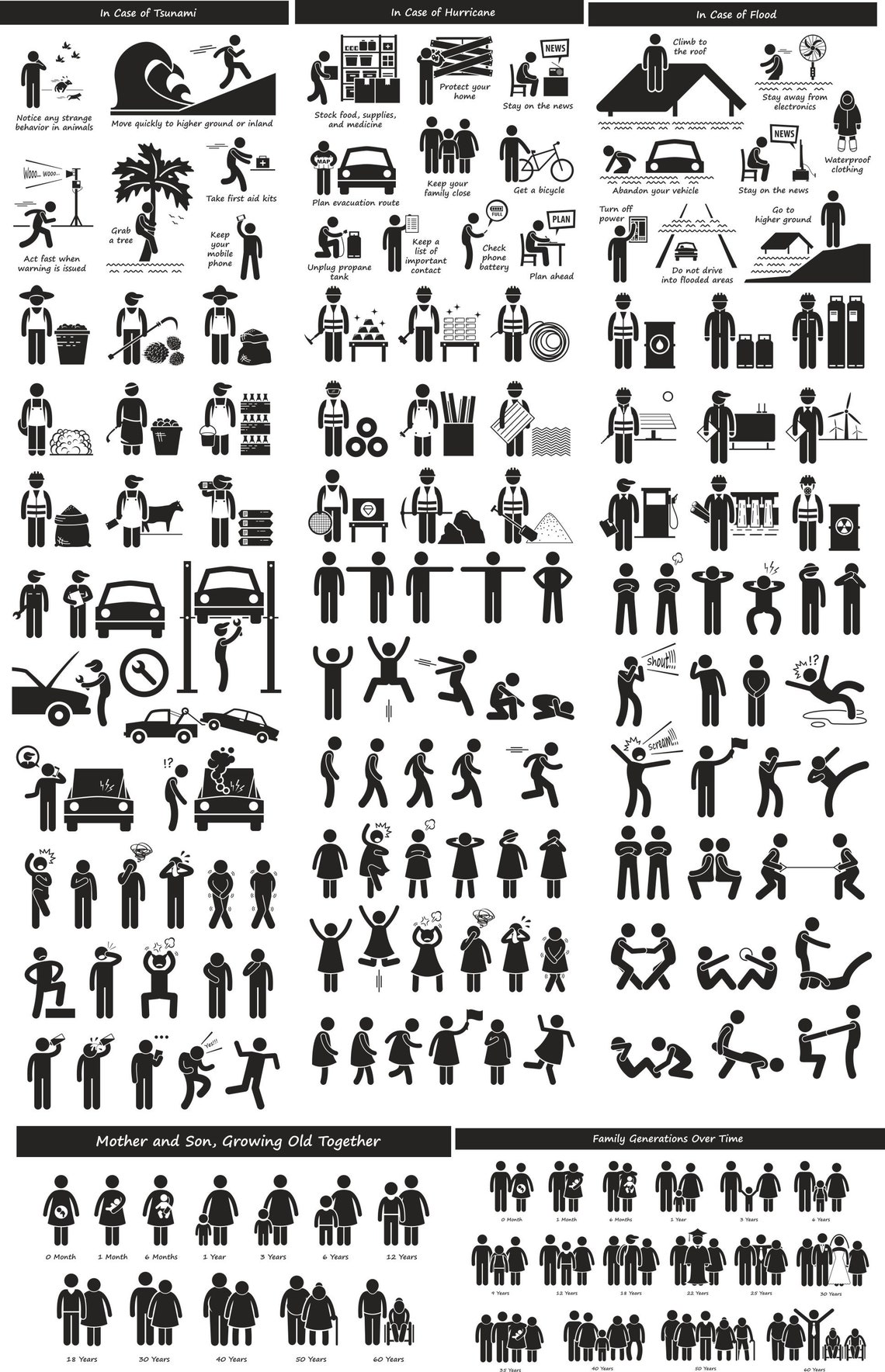 Pictogram SVG Clipart Single Pages Printable Digital Sublimation ...