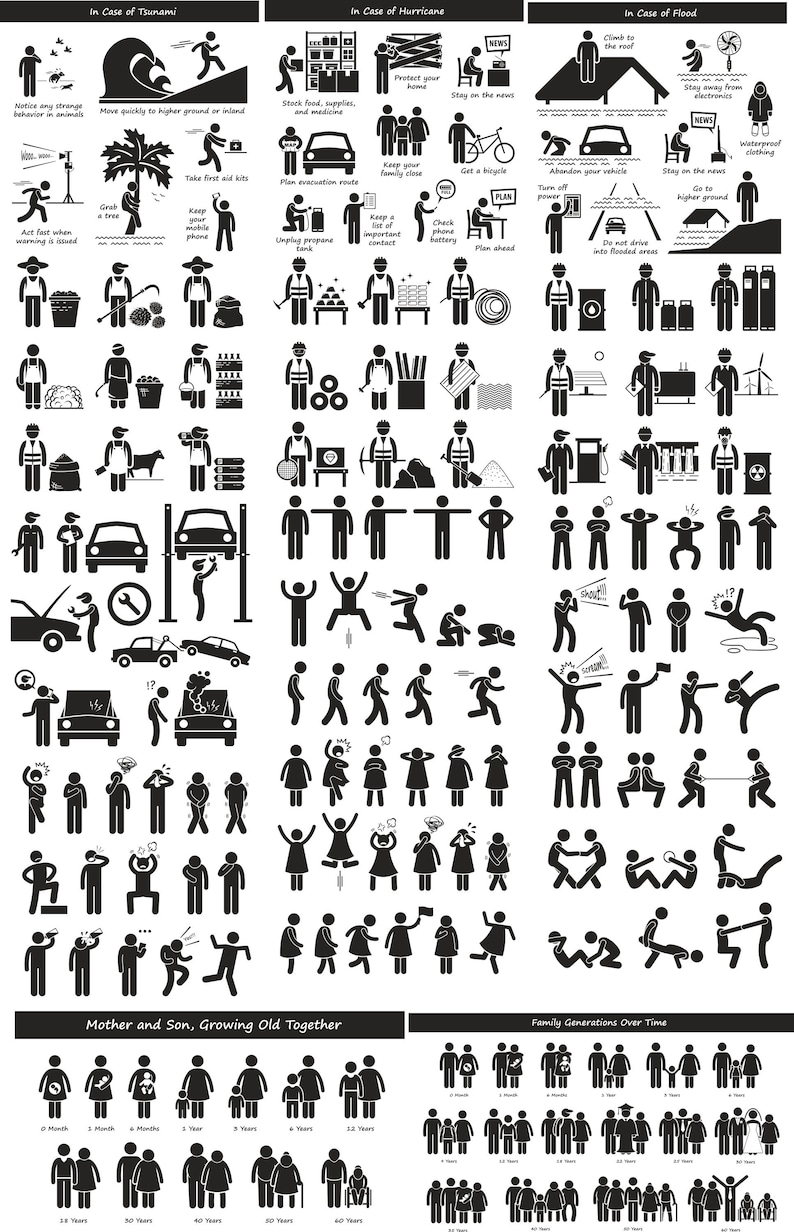 Pictogram SVG Clipart Single Pages Printable Digital Sublimation ...