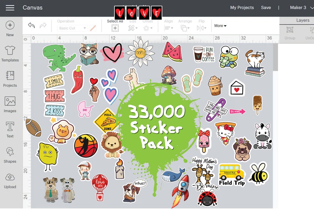 33,000 PNG Cricut Mega Funny Car Bumper Stickers Pack Bundle Uv Dtf ...