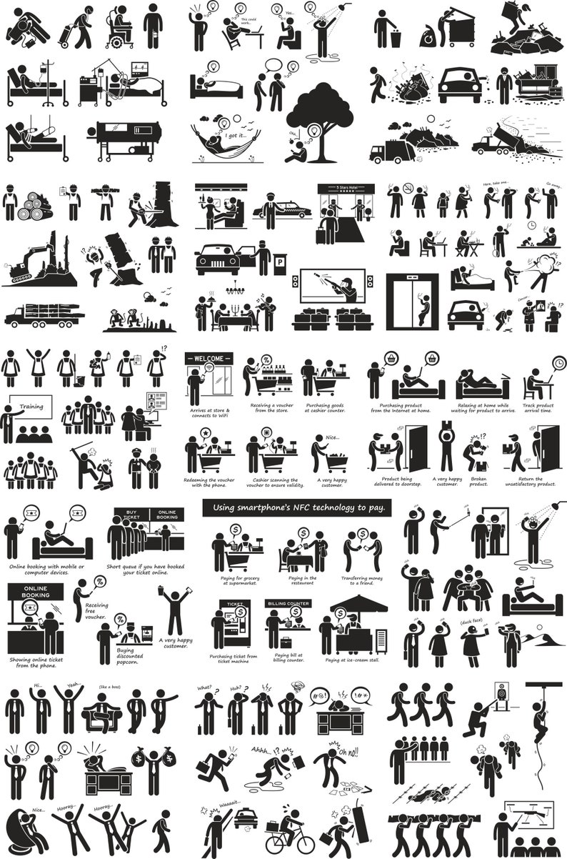 Pictogram SVG Clipart Single Pages Printable Digital Sublimation ...