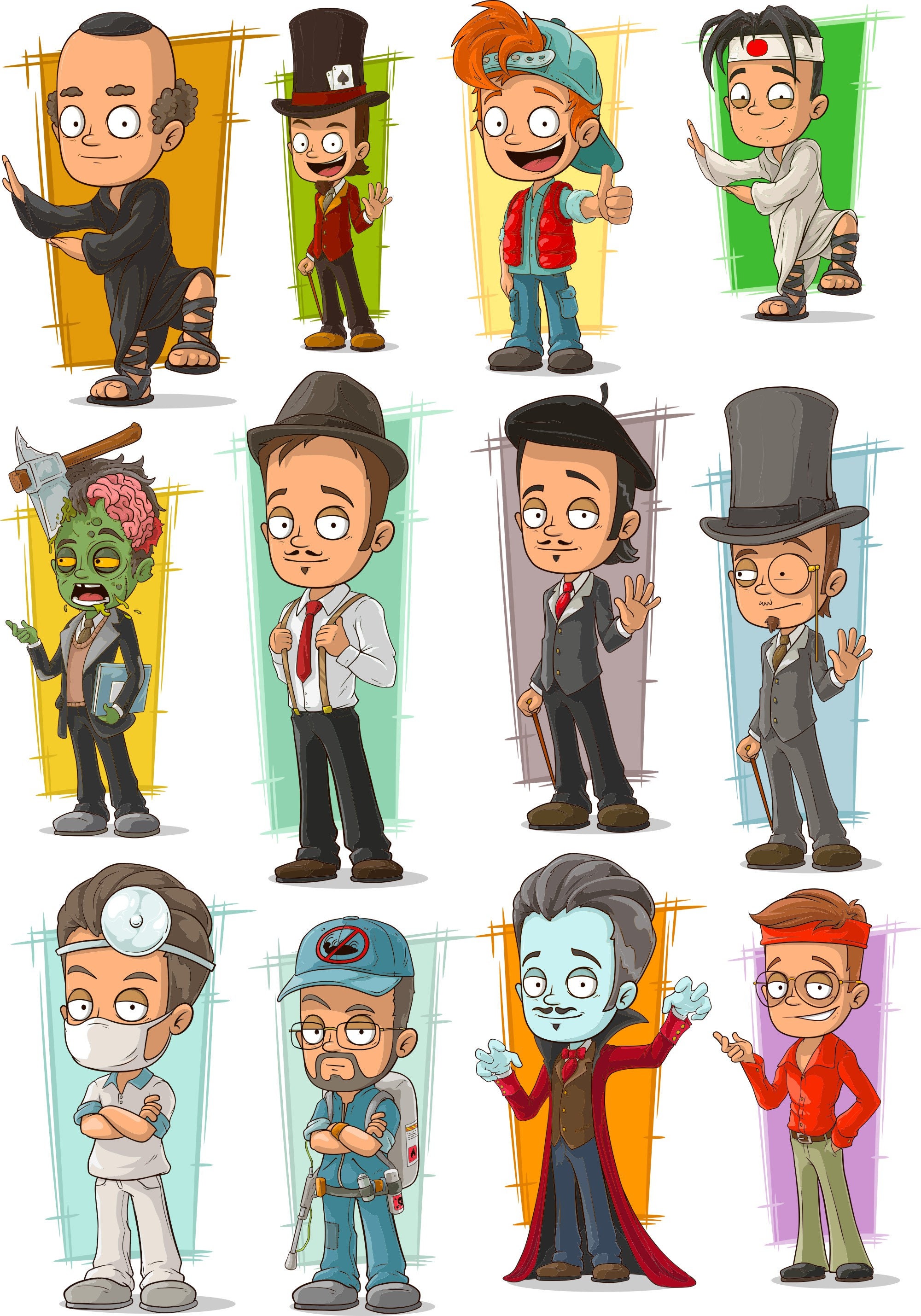 Cartoon Characters SVG Clipart Sheet Bundle Printable Digital - Etsy ...