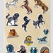 12 Page Horse Sticker PNG Sheet Printable Kids Room Wall Decor - Etsy