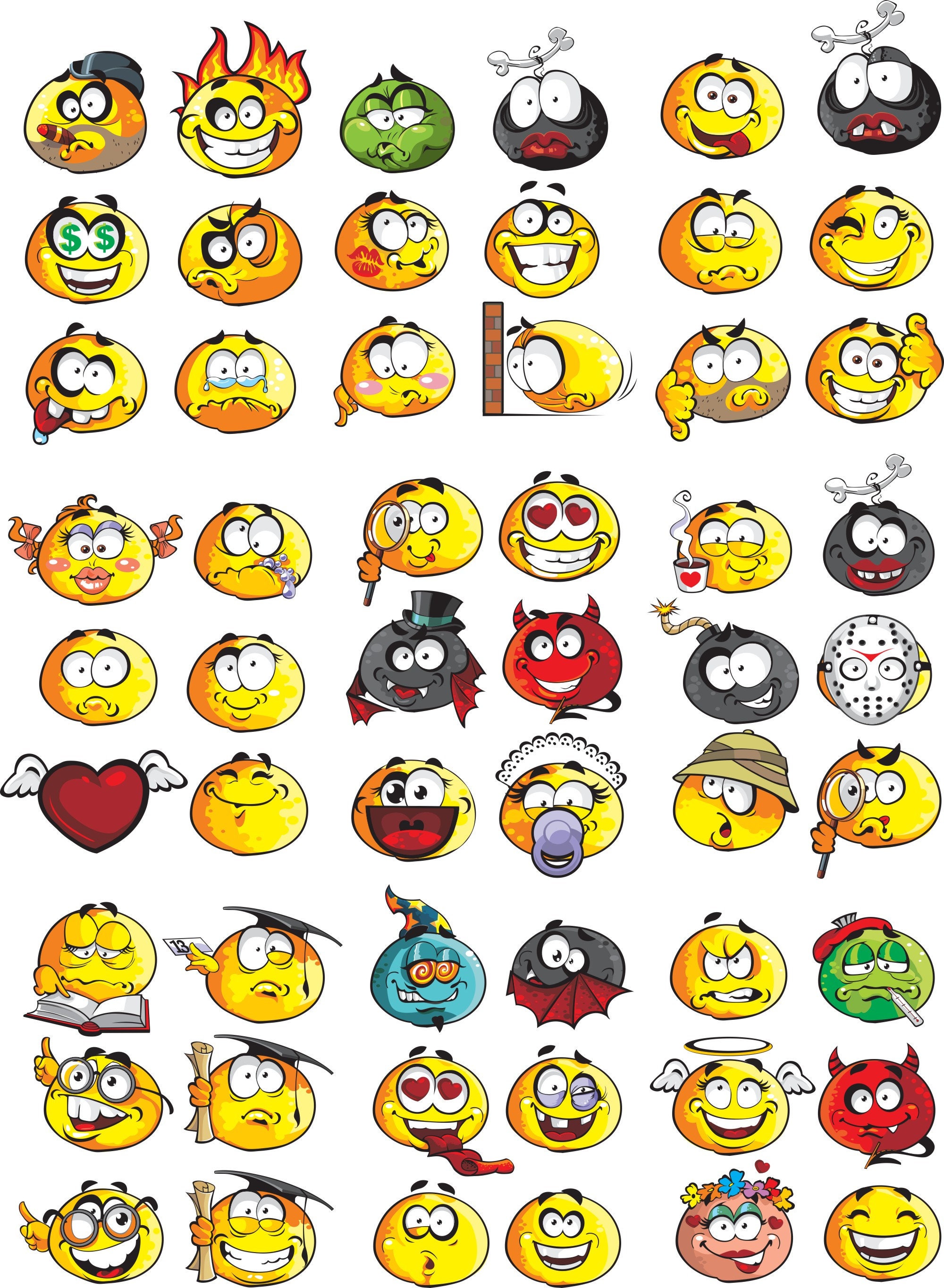 Smiles SVG Clipart Single Pages Printable Digital Sublimation Sticker ...