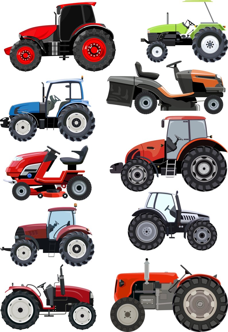 Tractors SVG Clipart Sheet Bundle Printable Digital - Etsy