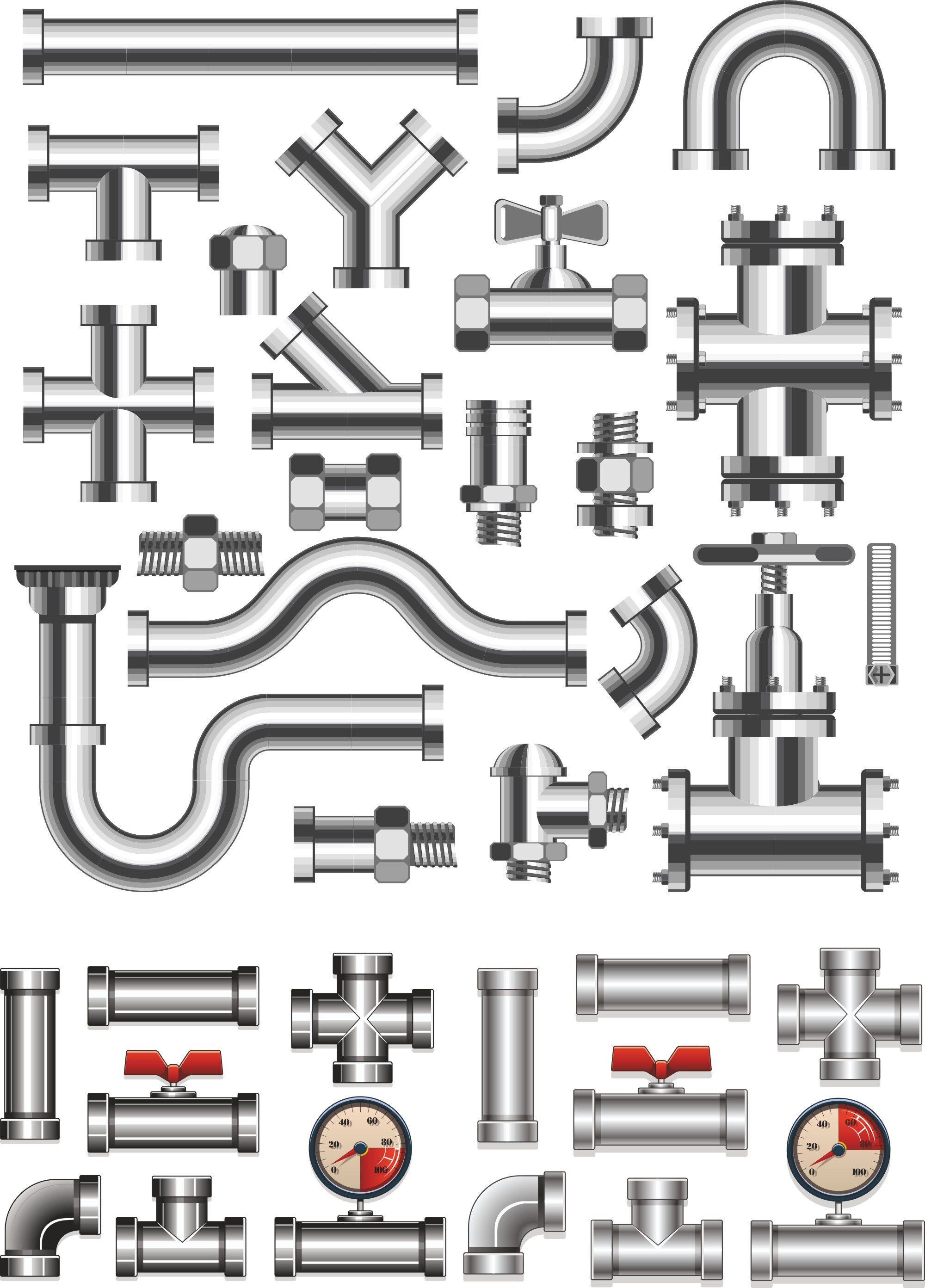 Water Pipe Plumbing SVG Clipart Single Pages Printable Digital ...