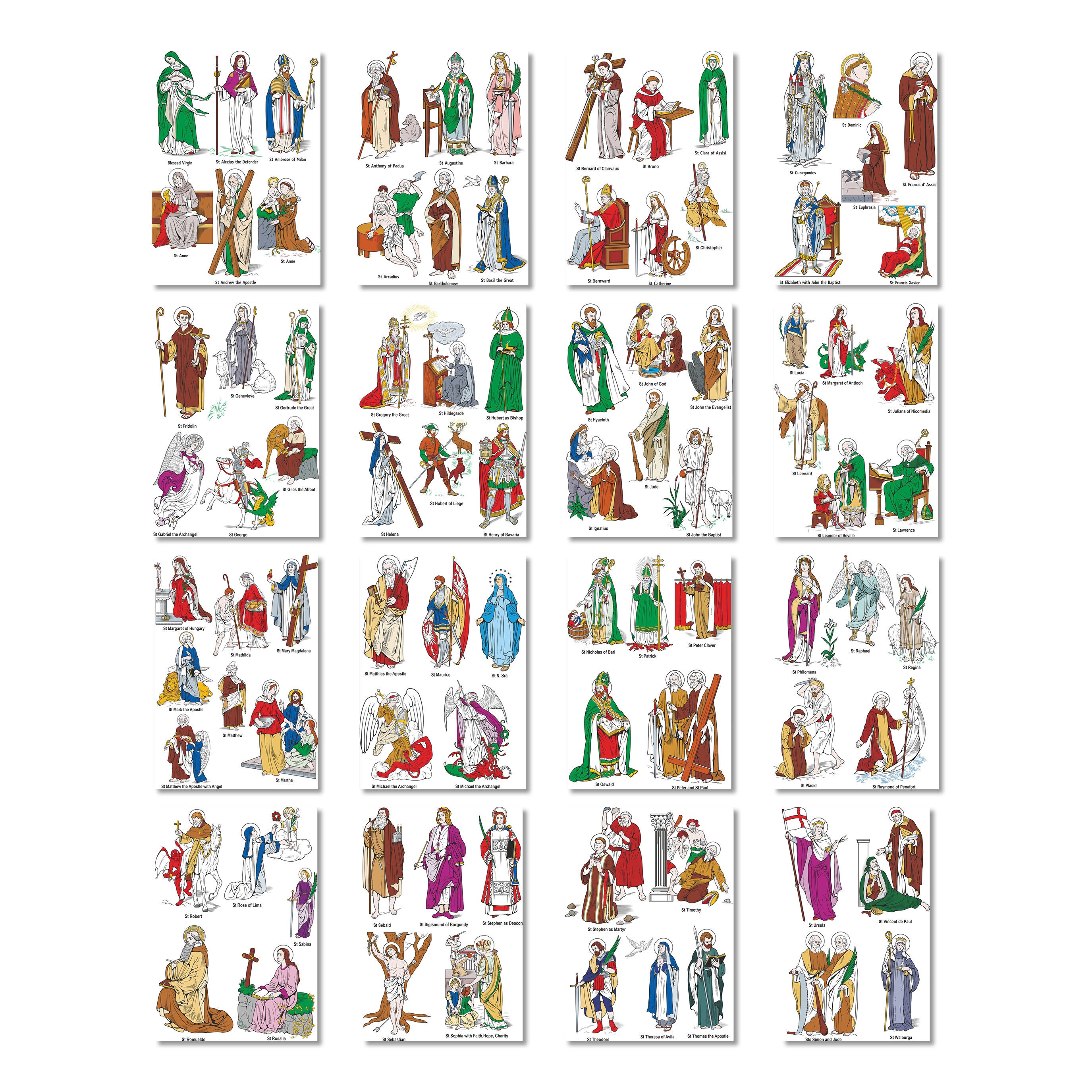 Saints SVG Clipart Single Pages Printable Digital Sublimation Sticker ...