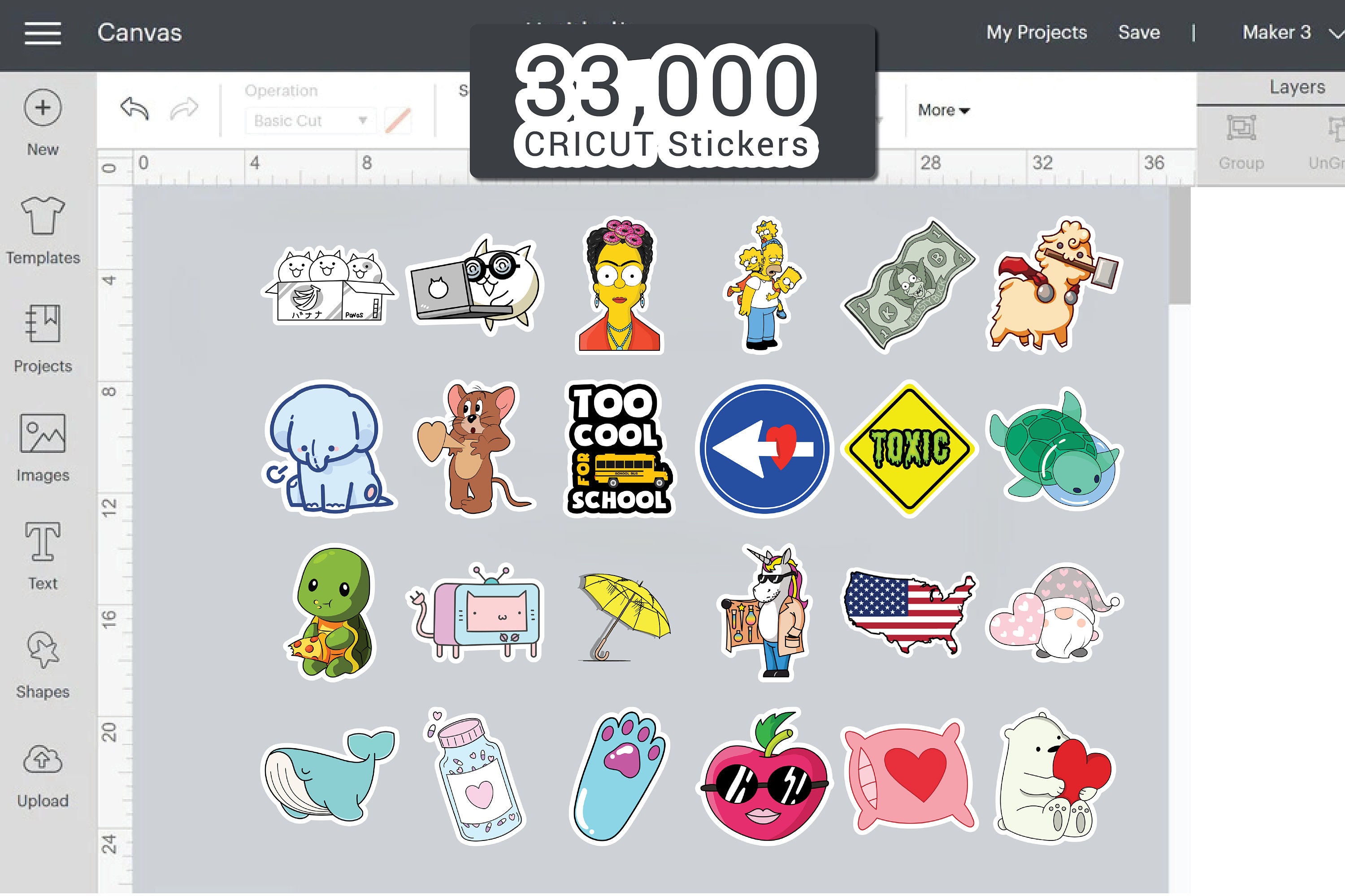 33,000 PNG Cricut Mega Funny Car Bumper Stickers Pack Bundle Uv Dtf ...