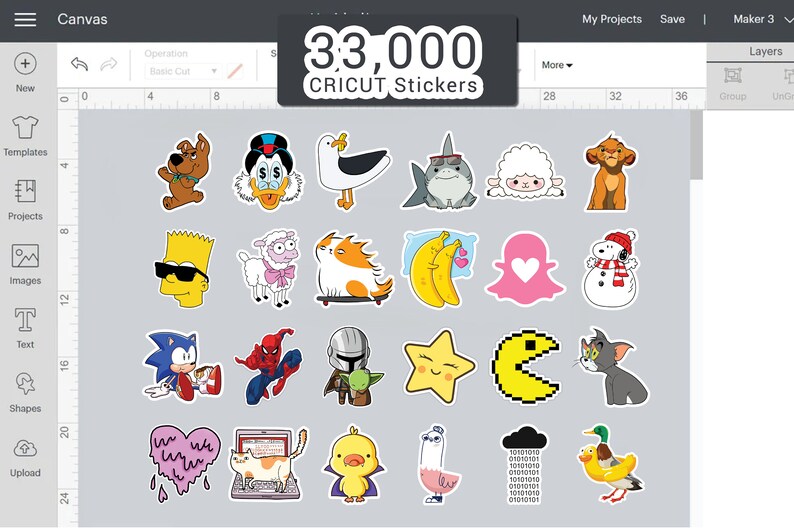 33,000 PNG Cricut Mega Funny Car Bumper Stickers Pack Bundle Uv Dtf ...