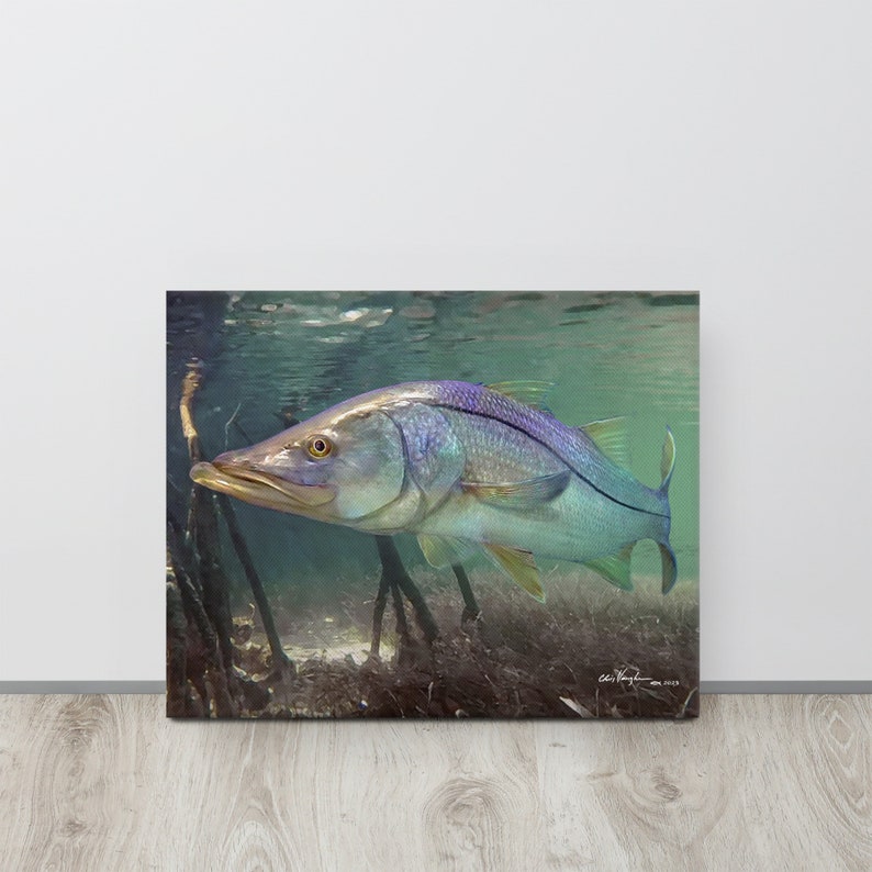 Snook Painting Snook Canvas Print Gallery Wrapped Canvas - Etsy