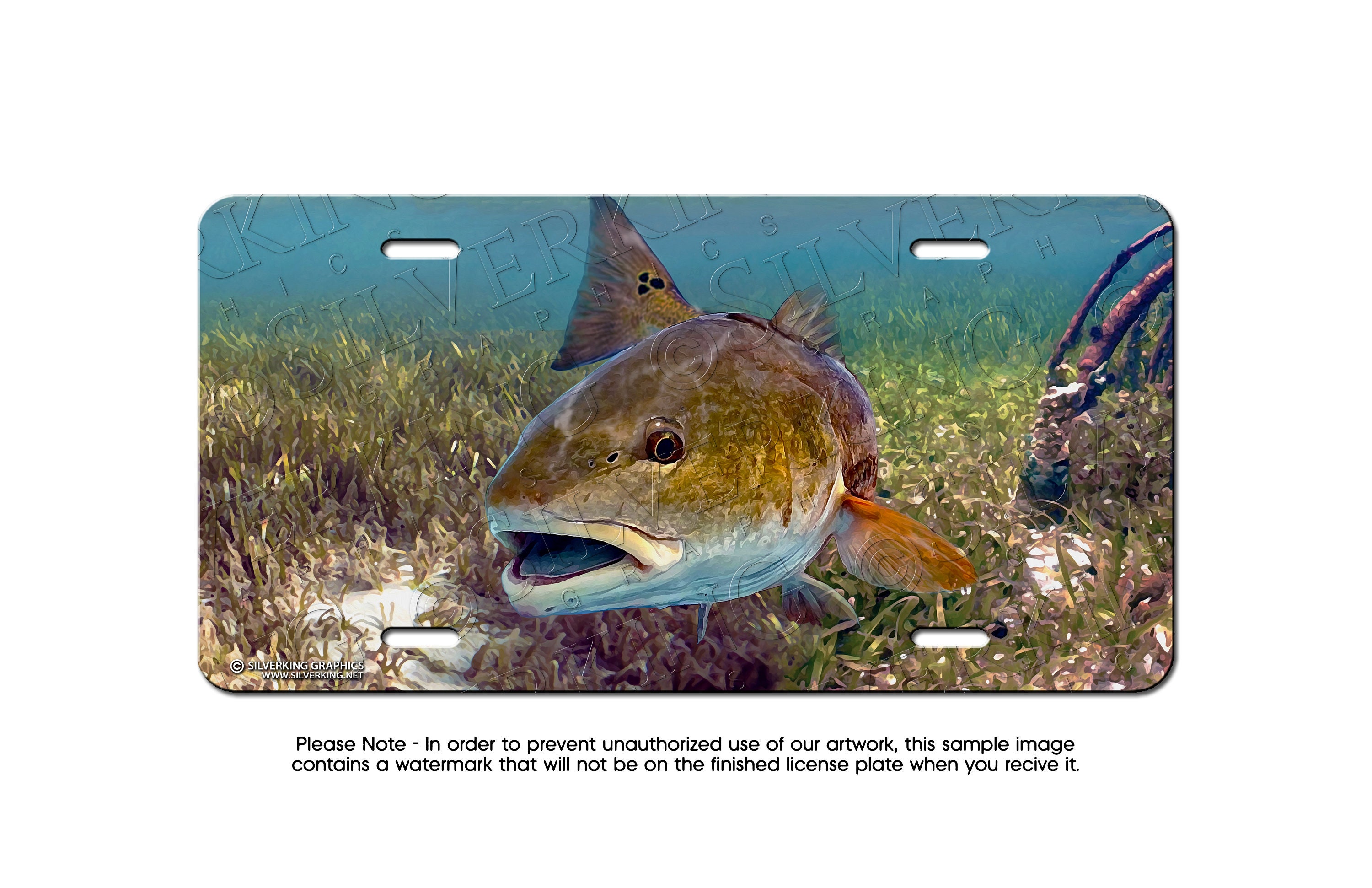 Redfish License Plate, Fisherman Decorative License Plate, Redfish ...