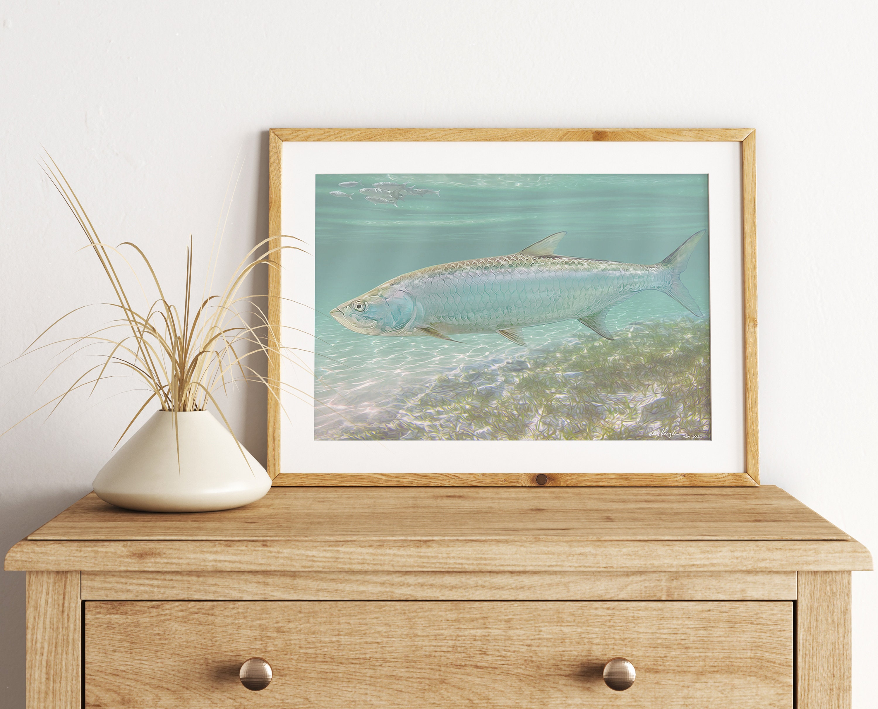 Tarpon Print Silverking Tarpon Poster Coastal Art Fine Art - Etsy