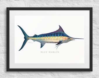 Electric Majesty Blue Marlin Digital Art Deep Sea Hunter A Blue Marlin ...