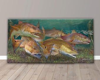 Redfish Print - Etsy