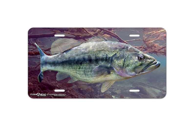 Largemouth Bass License Plate Fisherman Decorative License - Etsy