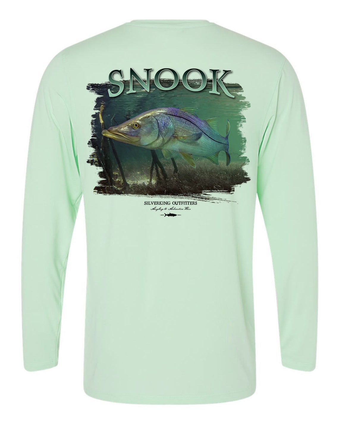 Snook & Mangroves Performance UPF Long Sleeve Fishing Shirt, UV ...