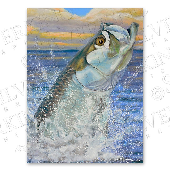 Tarpon Painting Tarpon Giclee Art Print Fish Art Florida Fishing - Etsy