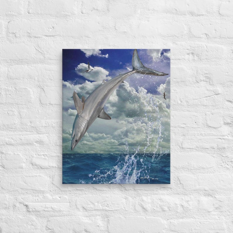 Mako Air, Mako Shark Painting, Shark Art, Shark Print - Etsy