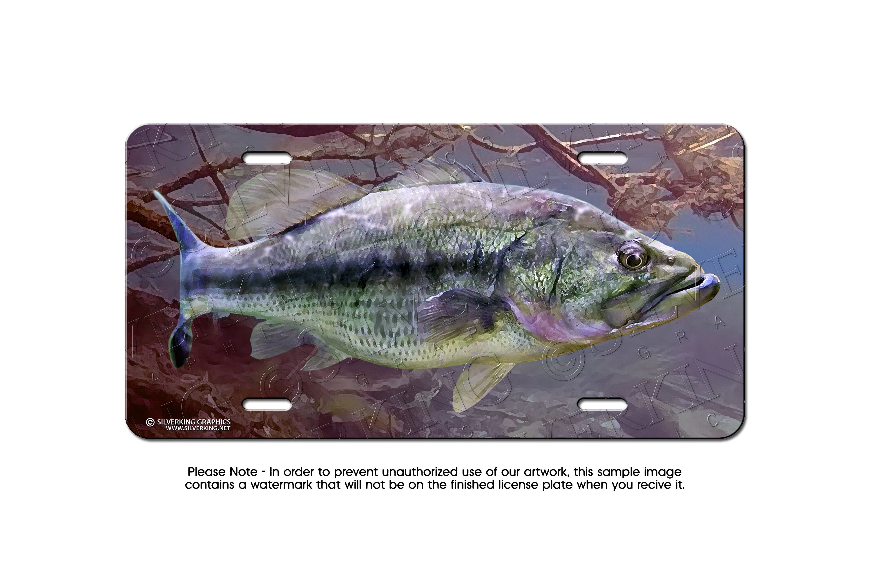 Largemouth Bass License Plate, Fisherman Decorative License Plate ...