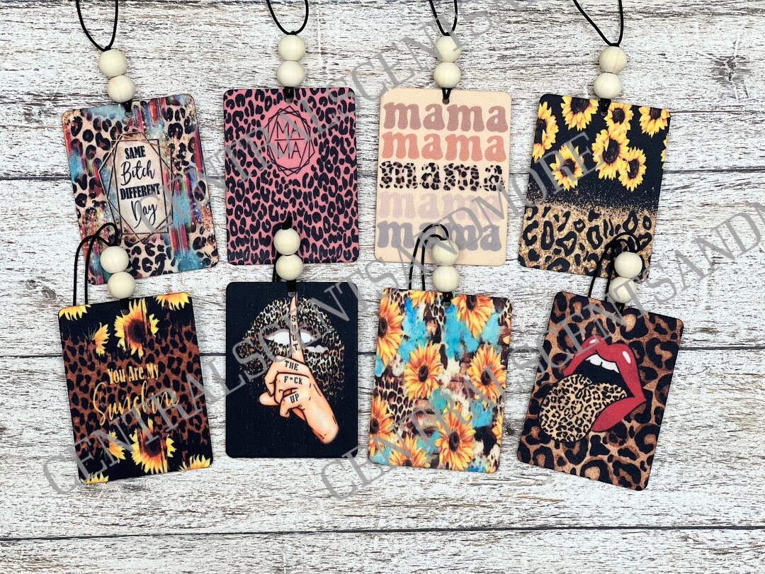 Car Charms, Felt Freshie, Felt Car Freshener. Leopard Print - Etsy