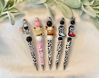 Beaded Leopard Pen Custom Beaded Pens Office Supplies Office Decor Deck ...