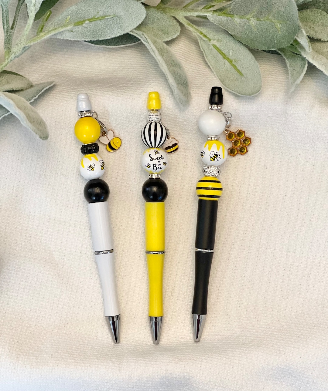 Bee Beaded Pens With Charms - Etsy