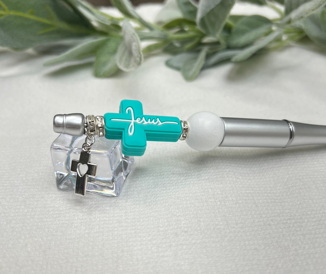 Jesus Cross Beaded Pens With Charms - Etsy