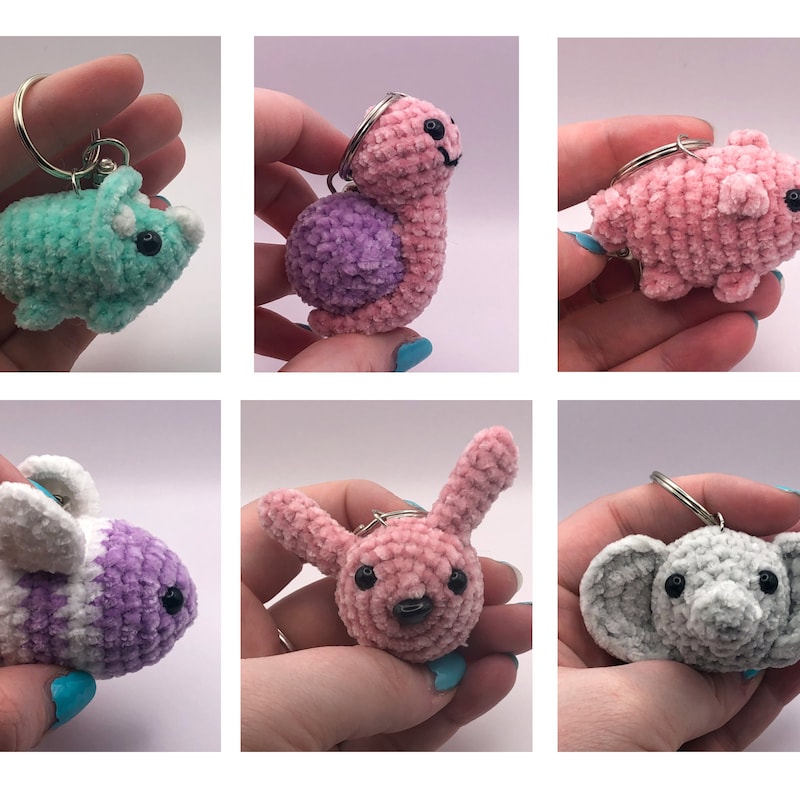 Crochet Animals Keychain - Etsy