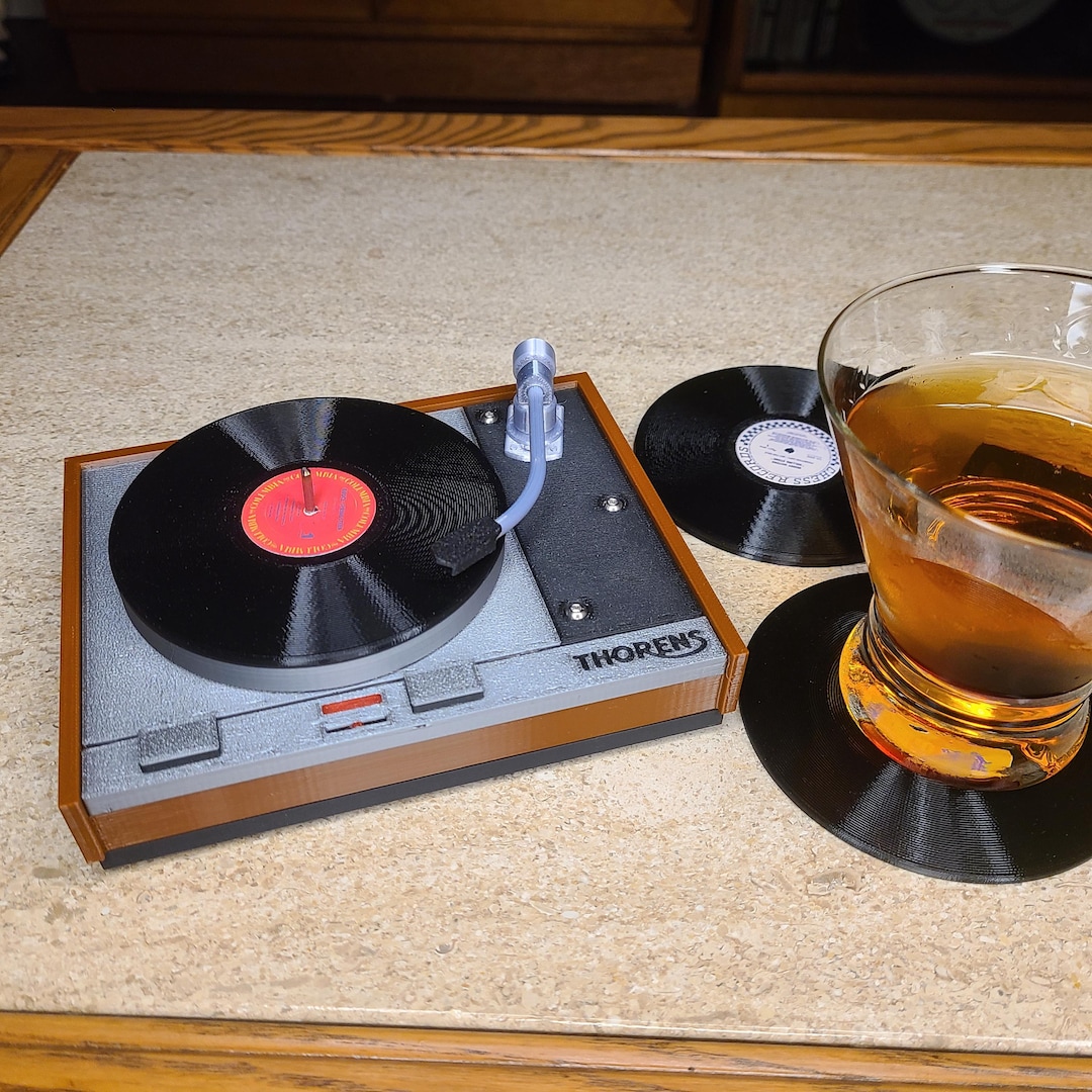 Vintage Turntable Coaster Set - Etsy