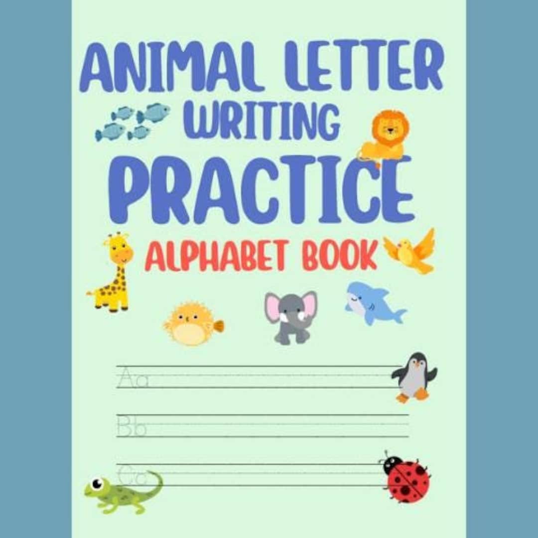 Letter Tracing Practice Digital Download | Animal Alphabet Writing ...