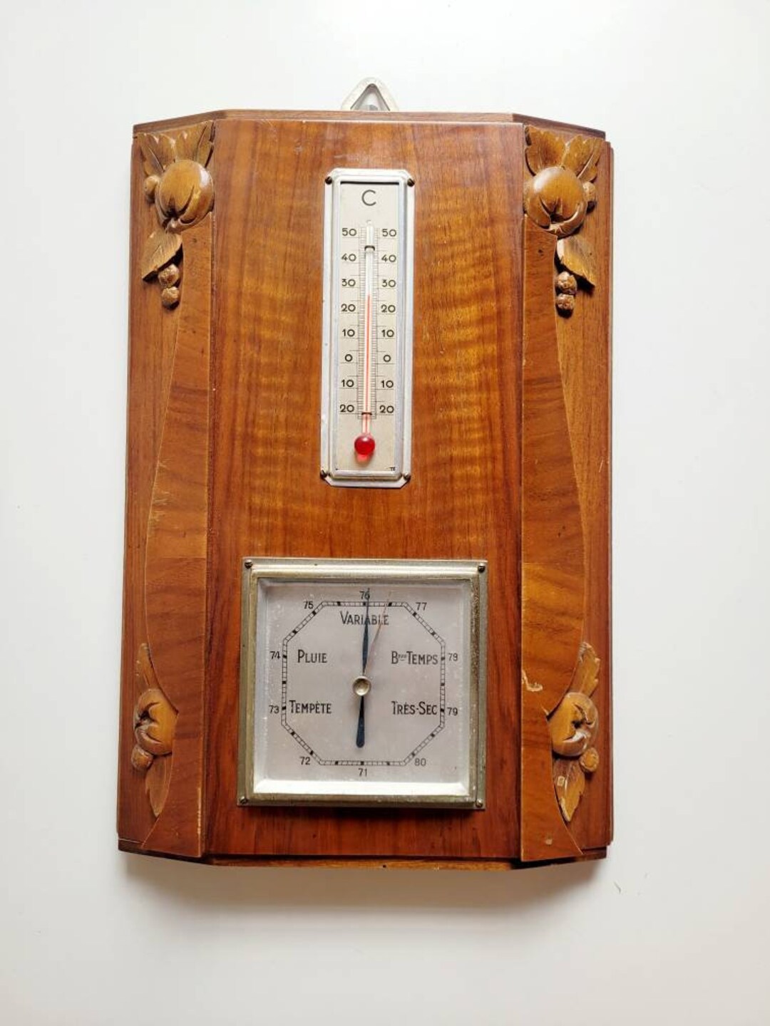 Beautiful Barometer Antique Thermometer Art Deco of the 30s Vintage - Etsy