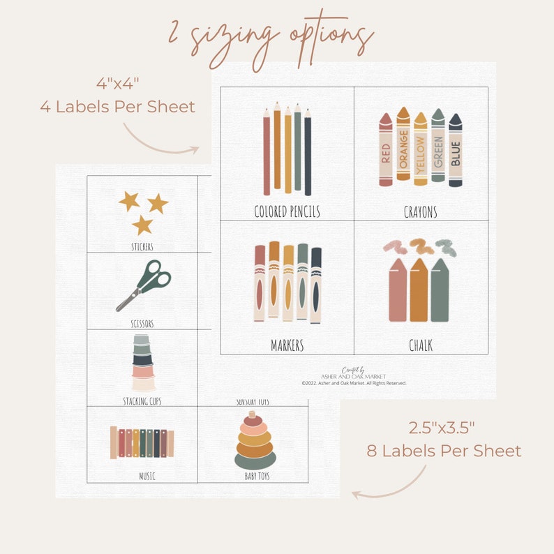 Editable Toy Storage Labels With 50 Aesthetic Pictures for Kids ...