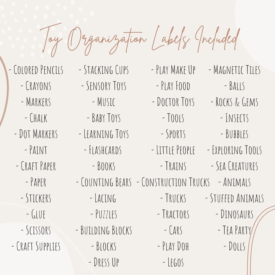 Editable Toy Storage Labels With 50 Aesthetic Pictures for - Etsy