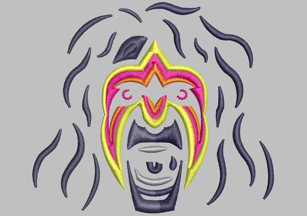 Ultimate Warrior Embroidery File - Etsy