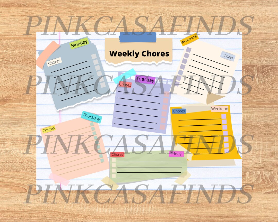 Chore Chart Sticky Notes - Etsy