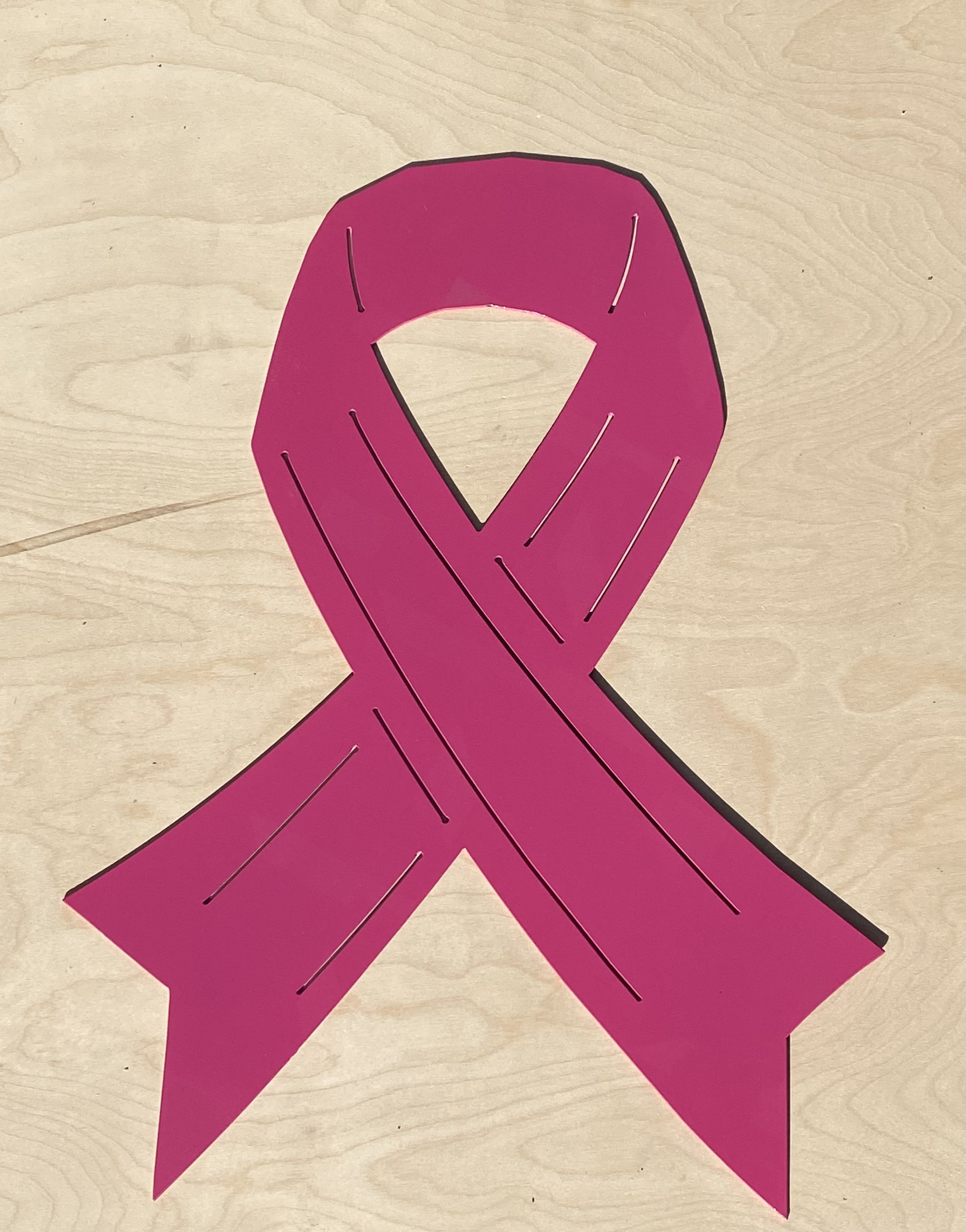 Breast Cancer Ribbon Metal Sign - Etsy