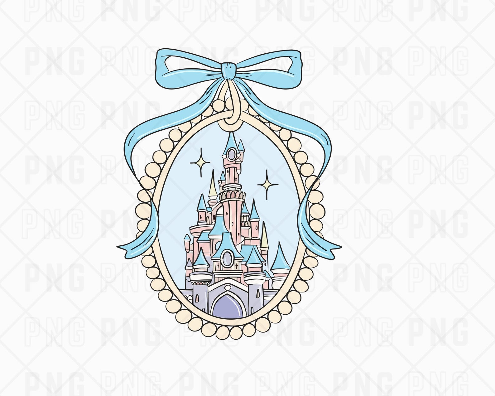 Princess Coquette Magical Castle Bow PNG, Digital Download - Etsy