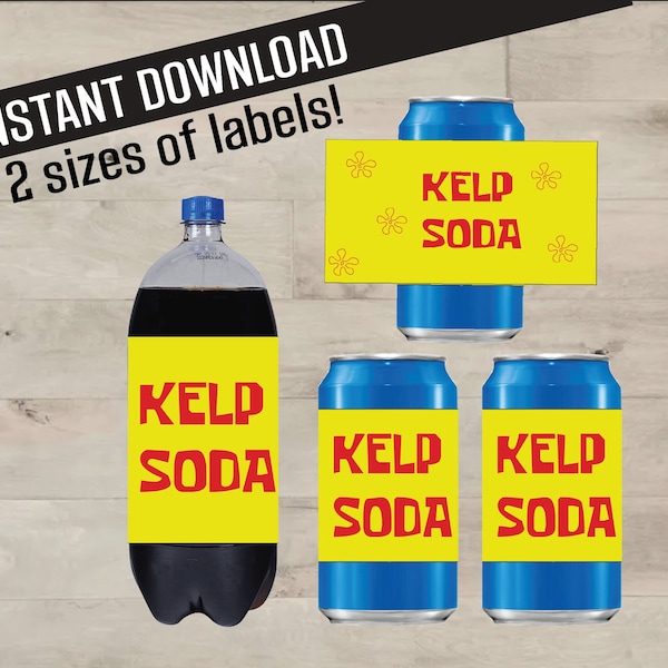 Spongebob Kelp Soda Labels - Etsy