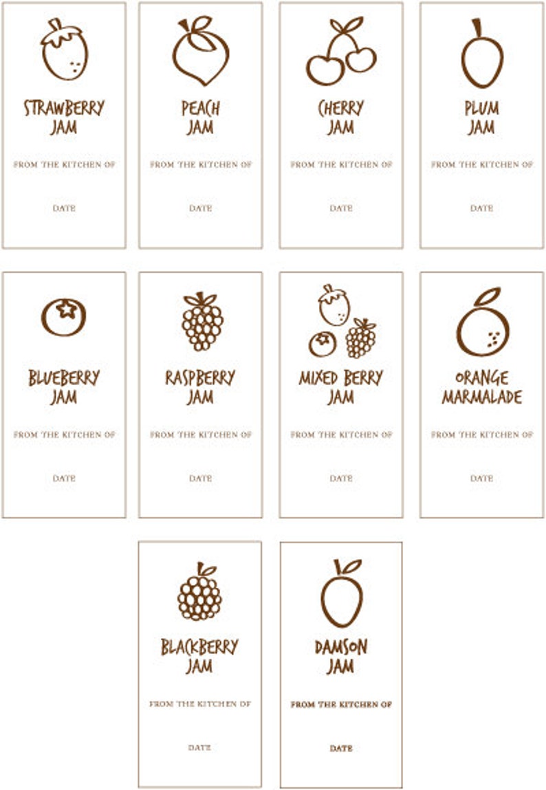 Skillfully With Love Jam Labels, Wedding Favor Labels, Jam Labels ...