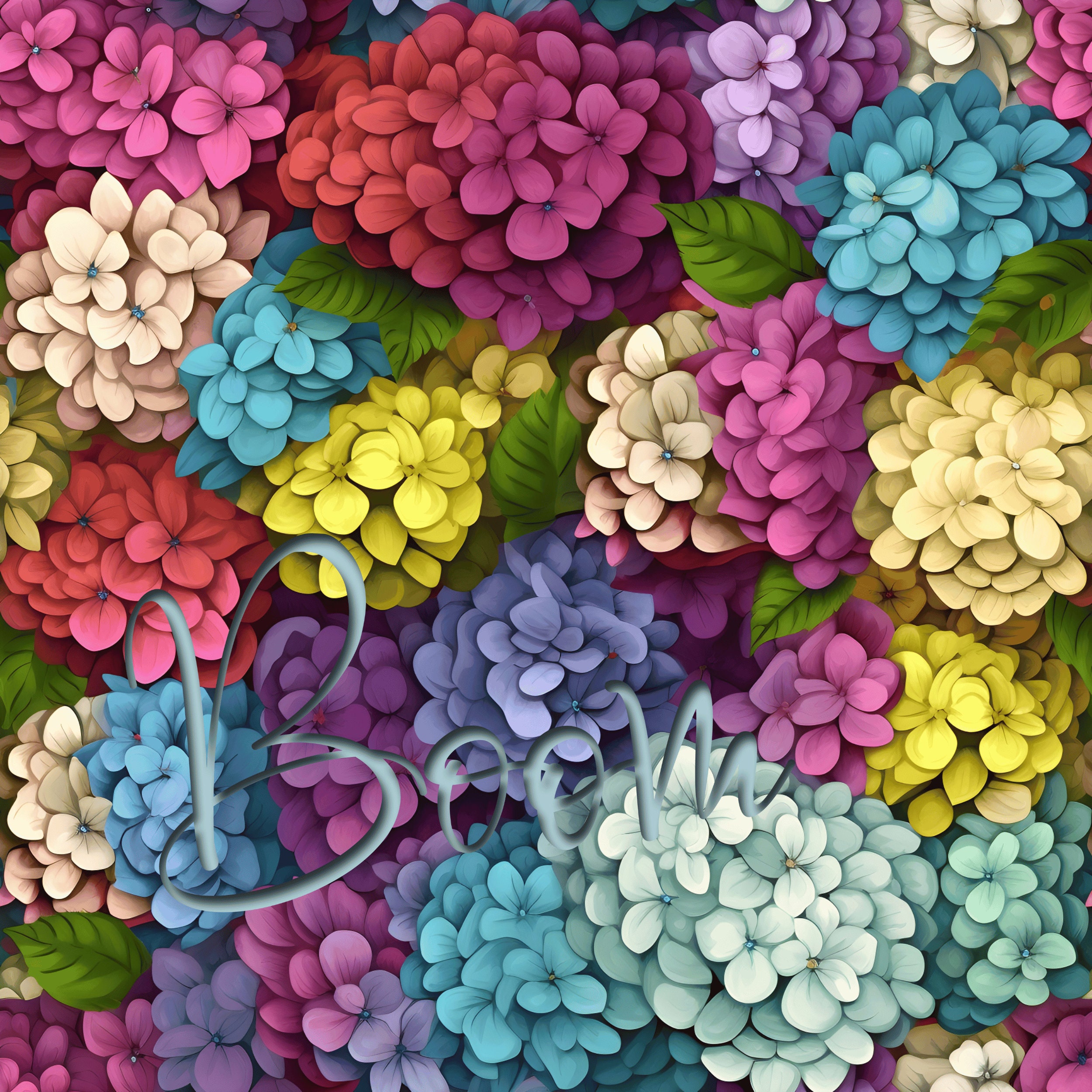 Seamless Colorful Hydrangeas Patterns, Hydrangeas Craft Paper, Seamless ...