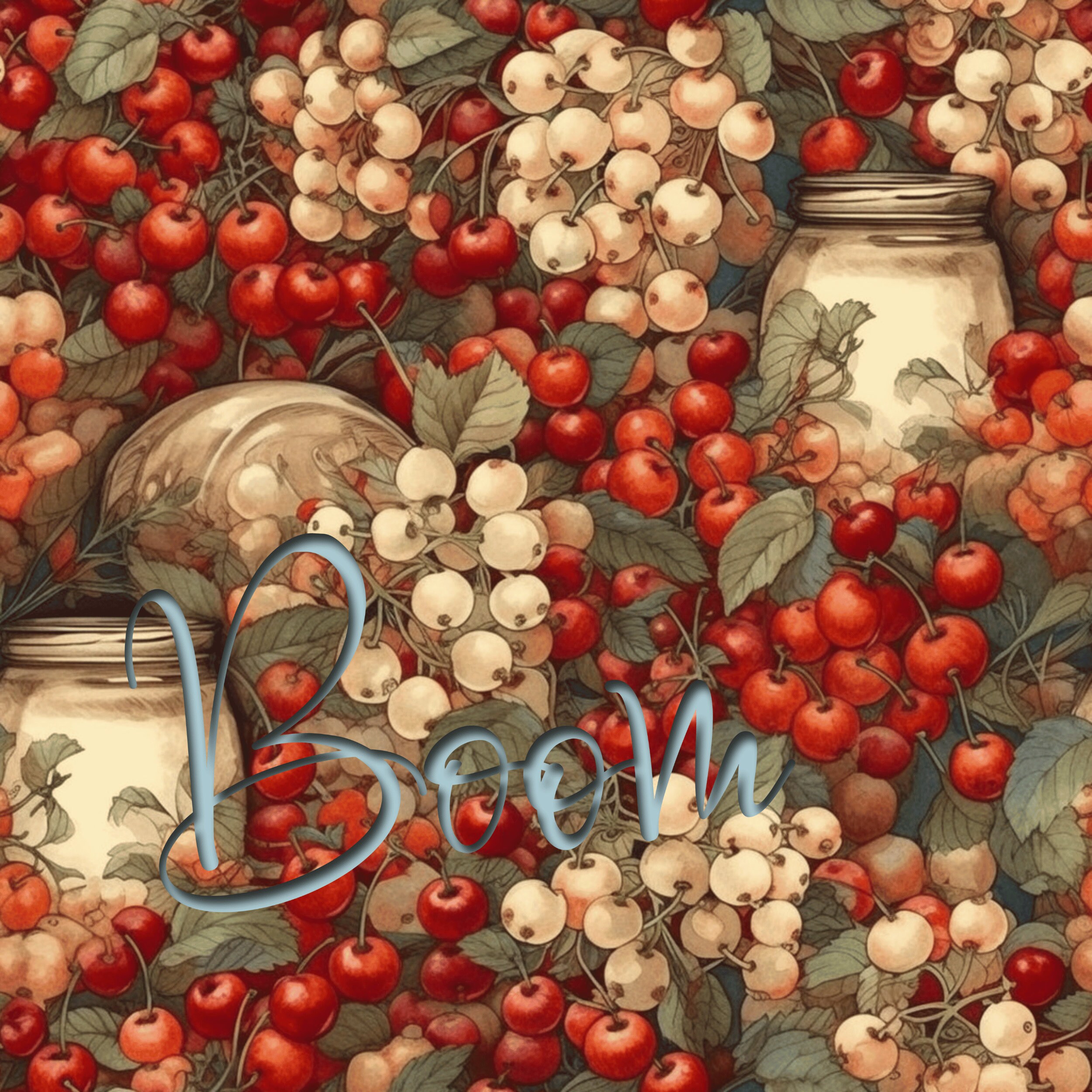 Seamless Vintage Cherries Seamless Pattern Seamless - Etsy