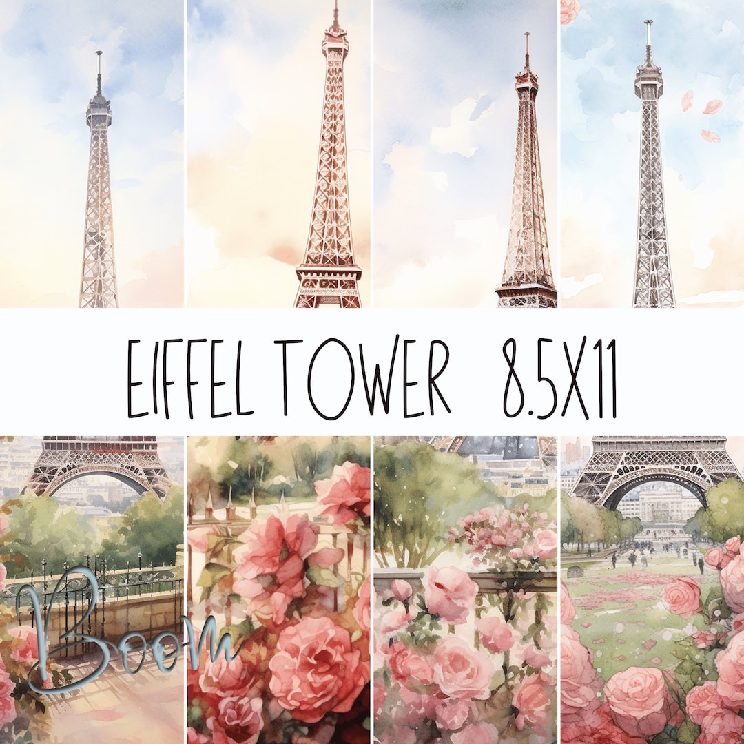 Vintage Eiffel Tower Eiffel Tower Digital Paper 8.5 X - Etsy