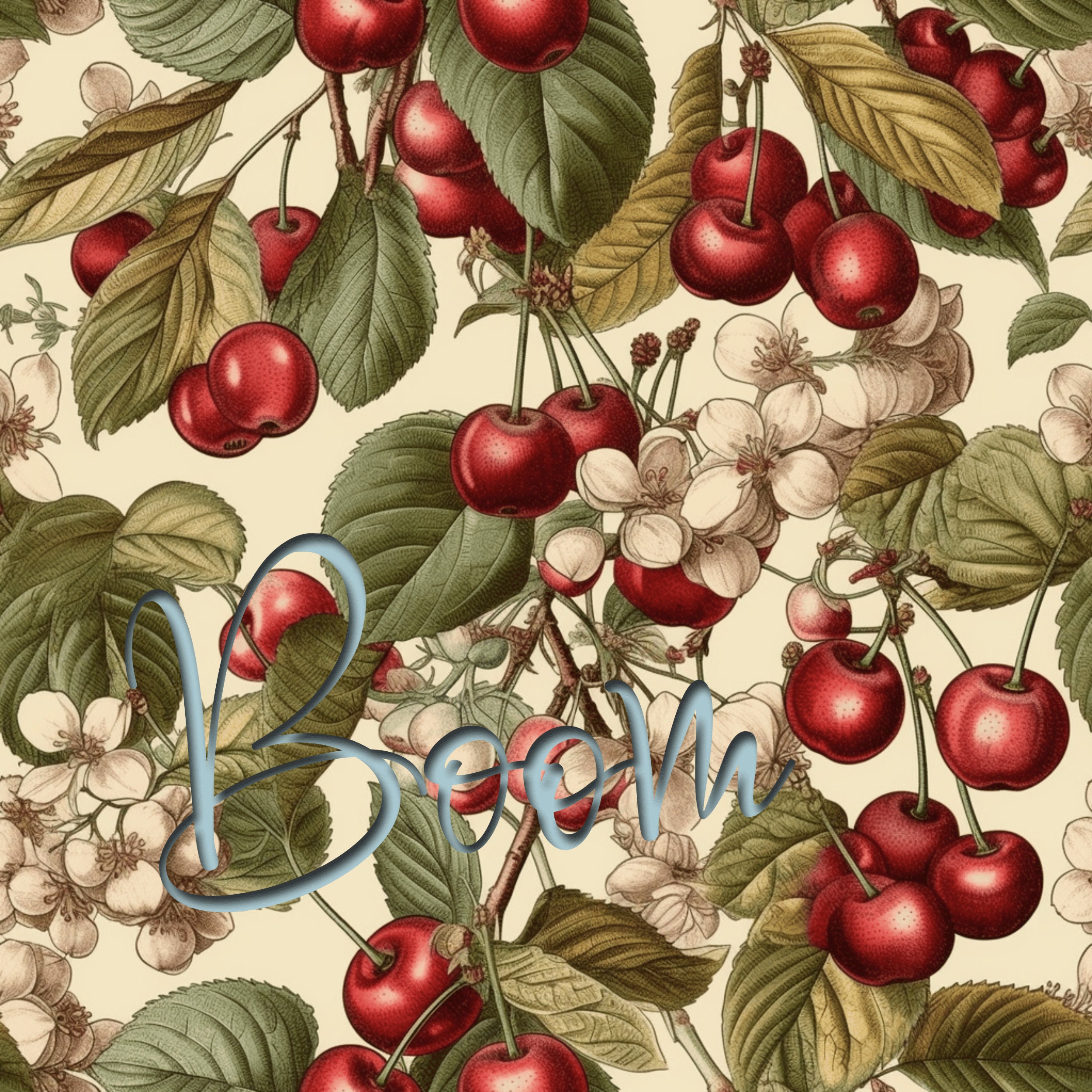Seamless Vintage Cherries Seamless Pattern Seamless - Etsy