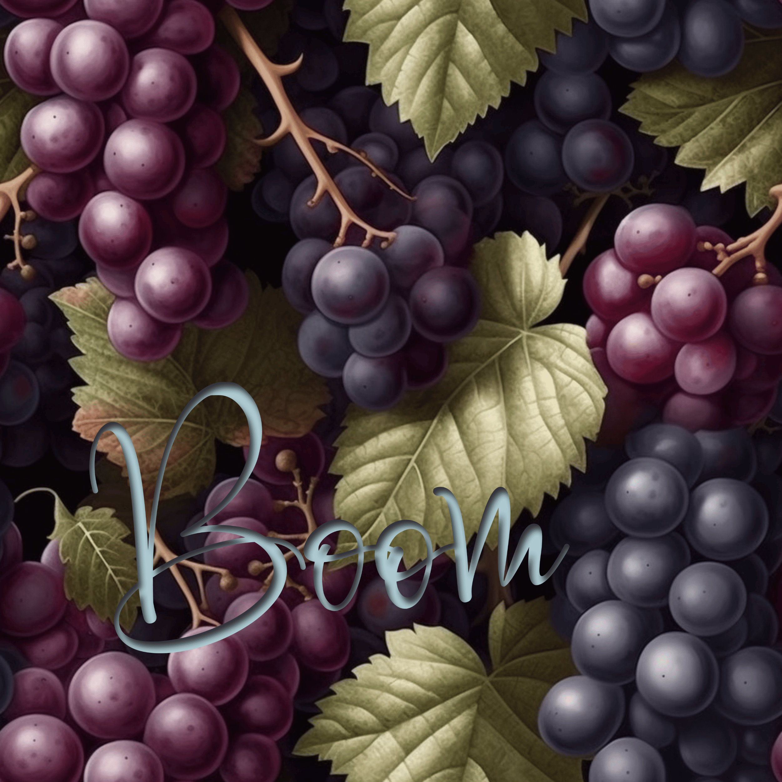 Seamless Grapes and Leaves, Seamless Pattern, Seamless Grapes, Grape ...