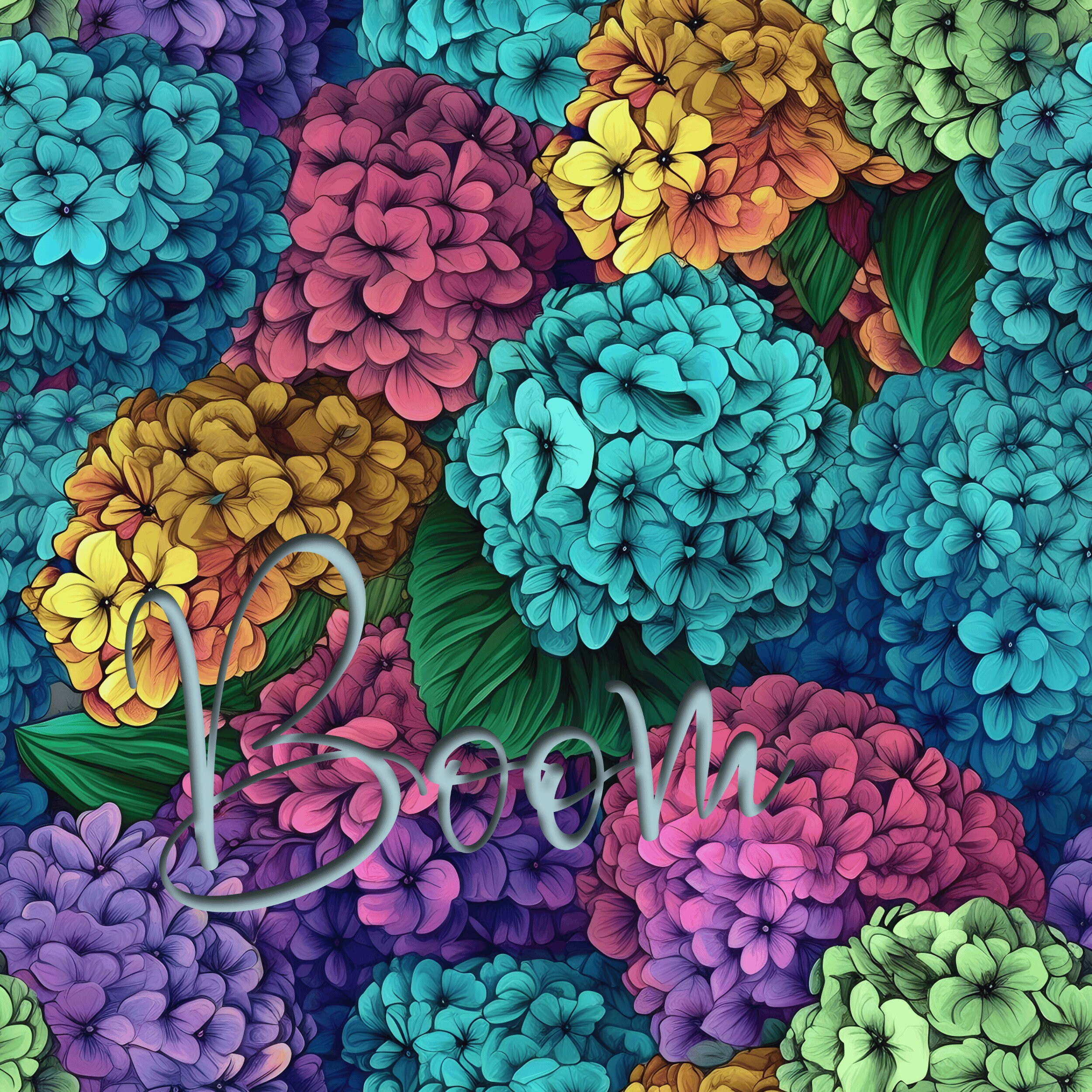 Seamless Colorful Hydrangeas Patterns, Hydrangeas Craft Paper, Seamless ...